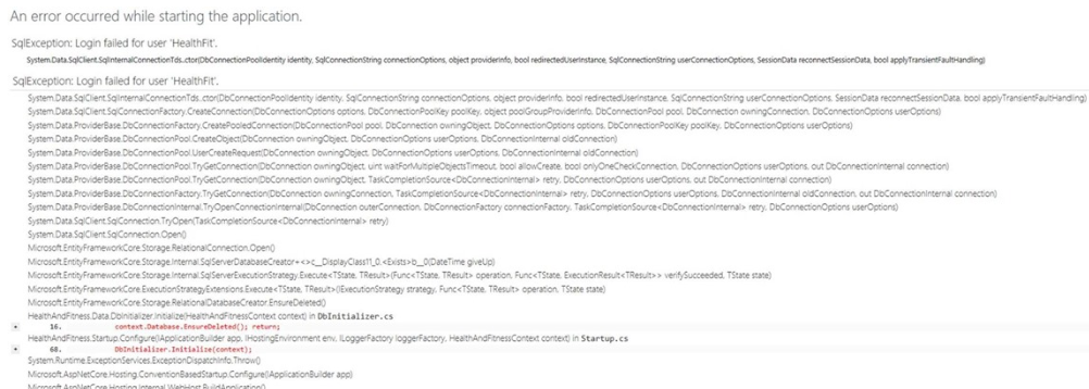 Aspnet Core With Entity Framework Core Error Login Failed The Best C Programmer In The