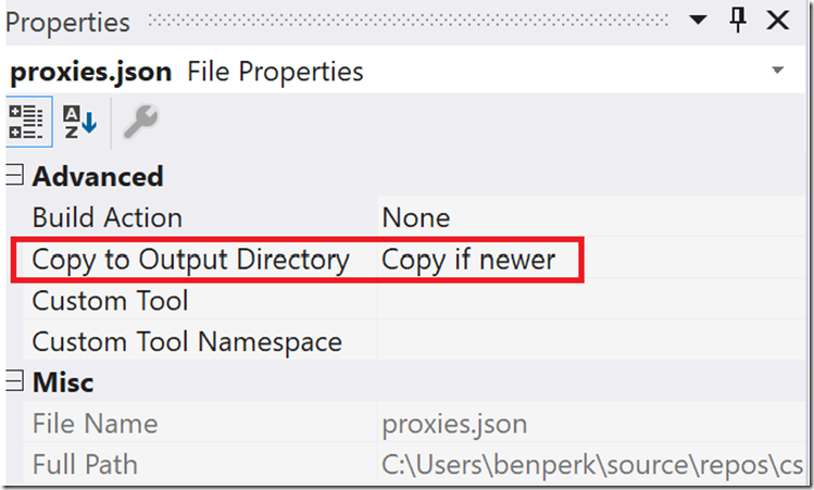 Azure Functions, function.json, Visual Studio 2022 and proxies.json, deploy, deployment | The ...